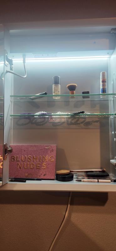 QueenFun Anglora 20.1-in x 26-in Lighted LED Fog Free Surface/Recessed ...