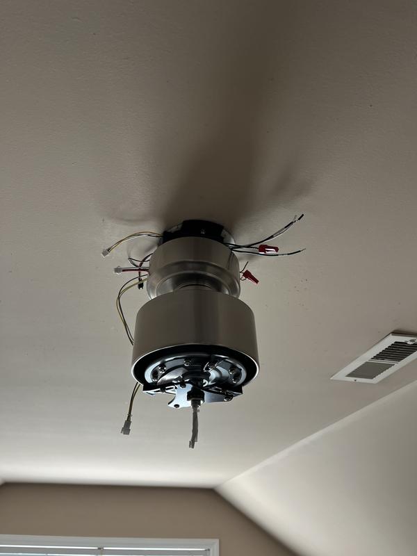 SILJOY 52-in Nickel Ceiling Fan with LED Light and Remote Control ...