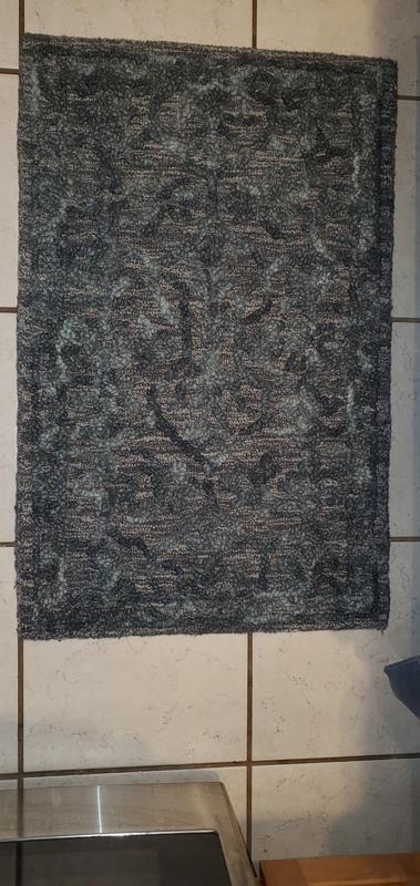 allen + roth Relaxing Midnight 10 X 13 (ft) Wool Blue Indoor Trellis ...