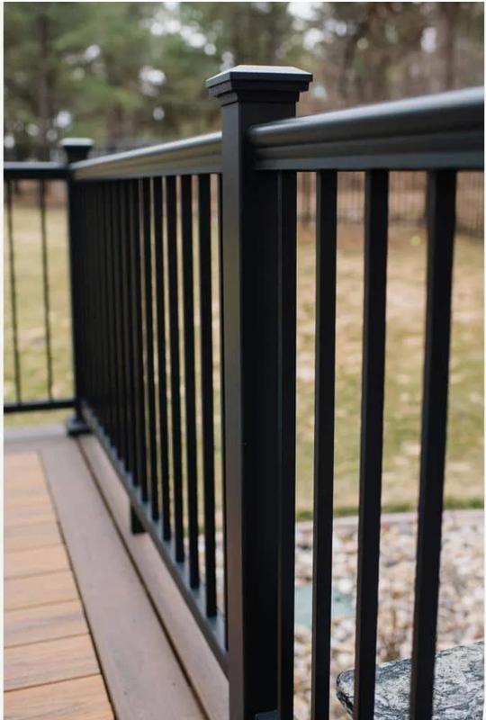 RELIABILT 6-ft x 36-in Black Sand Steel Deck Rail Kit in the Deck ...