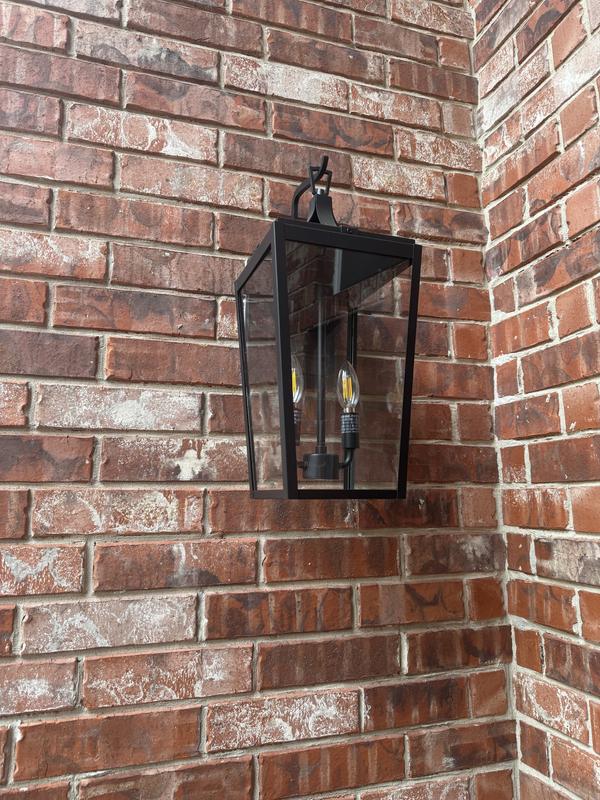KAWOTI Marico 2 -Light 20-in H Matte Black Hardwired Outdoor Wall Light ...
