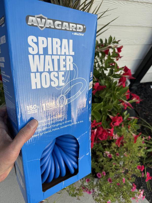 AVAGARD 3/8-in x 25-ft Heavy -Duty Kink Free Vinyl Blue Coiled Hose in ...