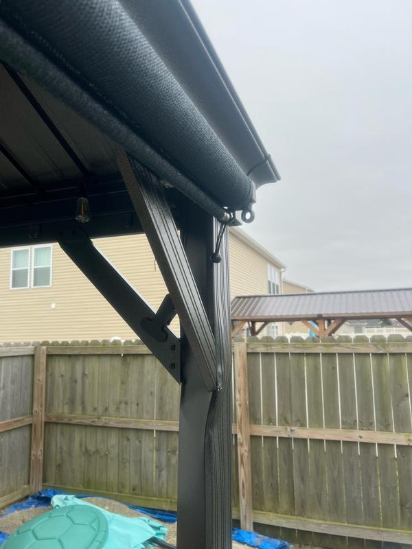 PURPLE LEAF 13-ft x 13-ft Hardtop Gazebo Gray Gazebo with Hardtop Roof ...