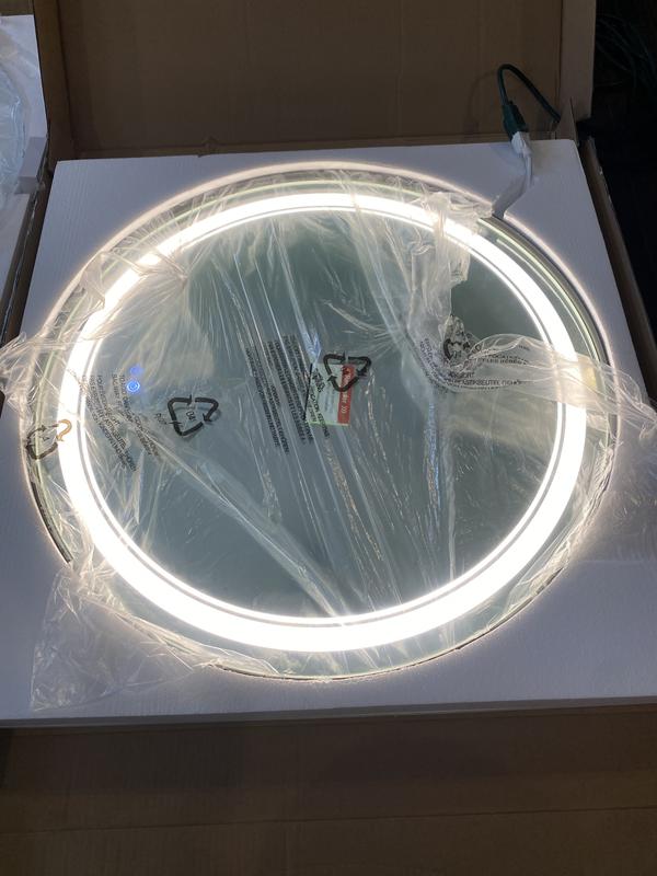 Keonjinn 24-in x 36-in Framed Oval Dimmable LED Lighted Fog Free ...