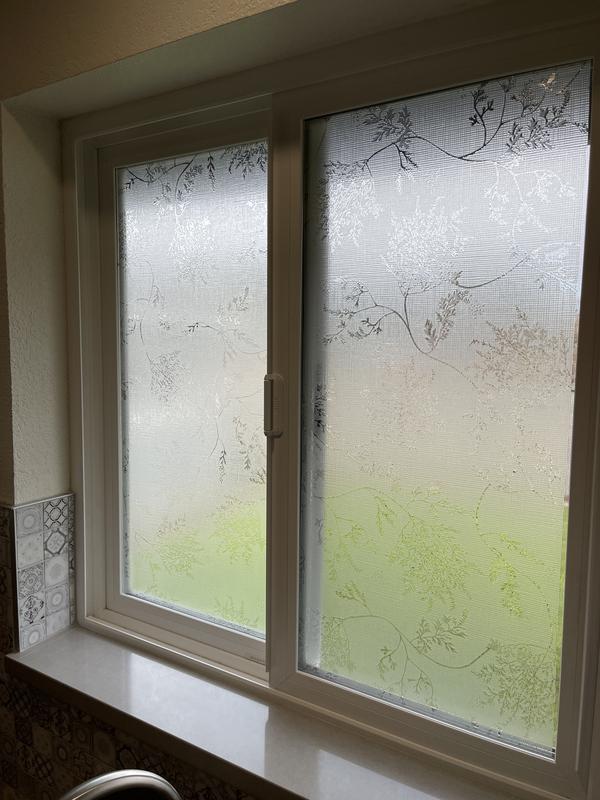 Artscape Silver Fern 24-in x 36-in Silver Fern Stained Glass Applique ...