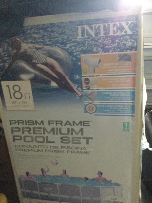 Intex Above-Ground Pool with Filter Pump with Ground Cloth with Ladder ...