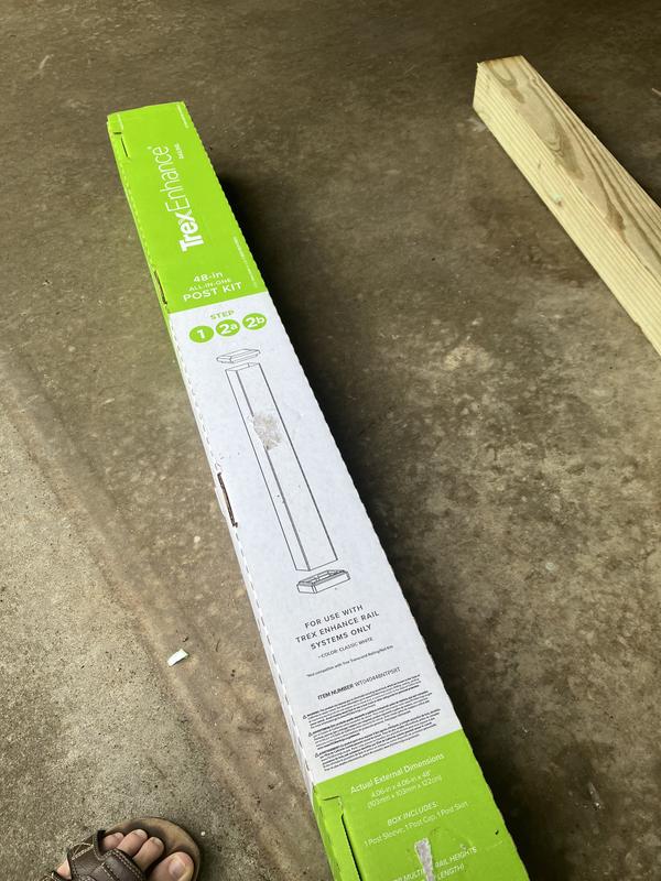 Trex 4-in x 4-in x 4-ft Classic White PVC Deck Post sleeve in the Deck ...