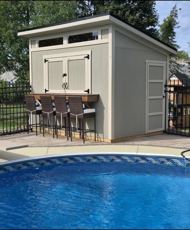 Heartland Cancun Bar Shed 10-ft x 8-ft Lean-to Style Wood Outdoor ...