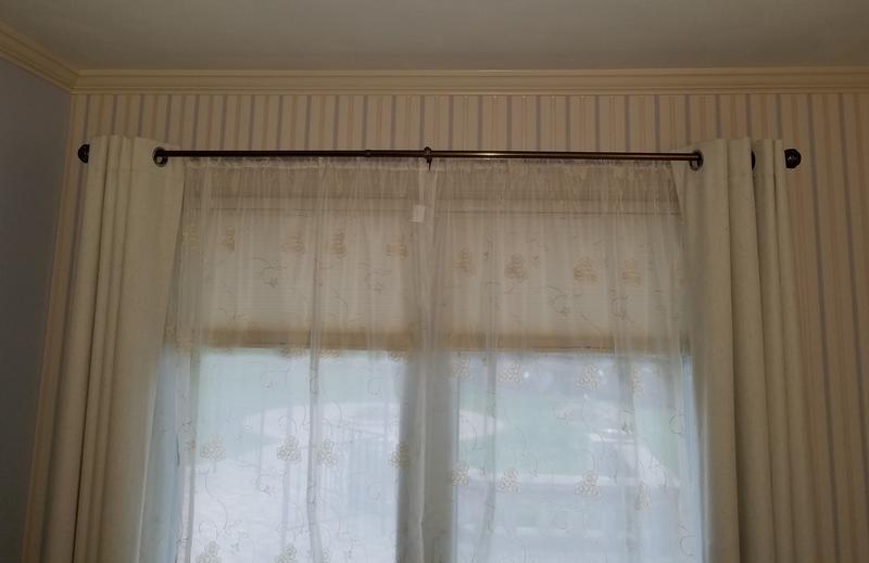 Hart & Harlow 13/16-in Gianna 28-in to 48-in Satin nickel Steel Double ...