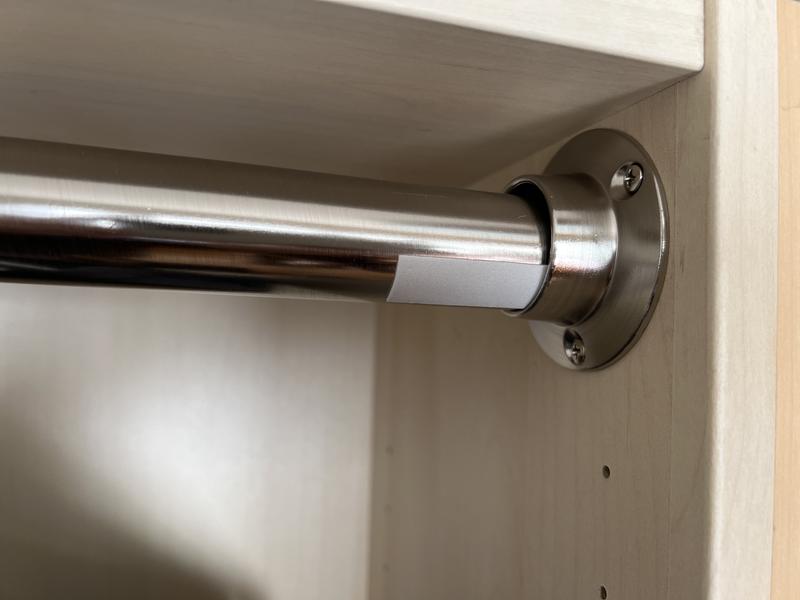Project Source Closet Rod 48-in L x 1.25-in H Extendable Black Metal ...