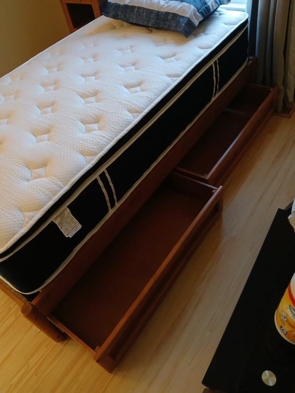 AFI King Light Toffee Wood Platform Bed Storage in the Beds department ...