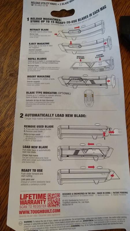 Shop TOUGHBUILT Reload Utility Knife and 50-Blade Payload Pack at Lowes.com