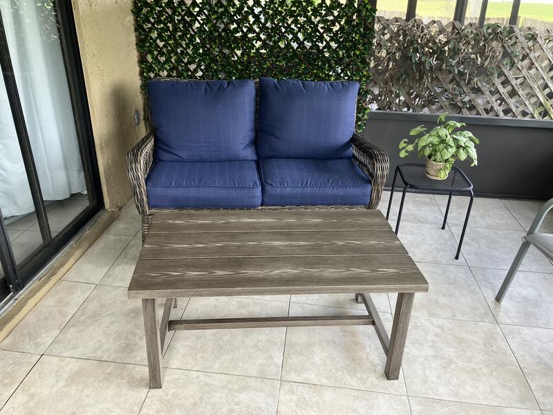 allen + roth Pointer Ridge 2-Piece Wicker Patio Conversation Set with ...