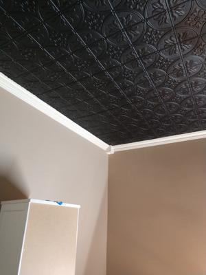 Dimensions 4-ft x 2-ft Brass Polystyrene Surface-mount Ceiling Tile ( 8 ...