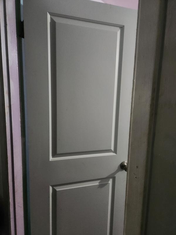 Shop JELD-WEN Carrara 36-in x 80-in Modern White 2-panel square Smooth ...