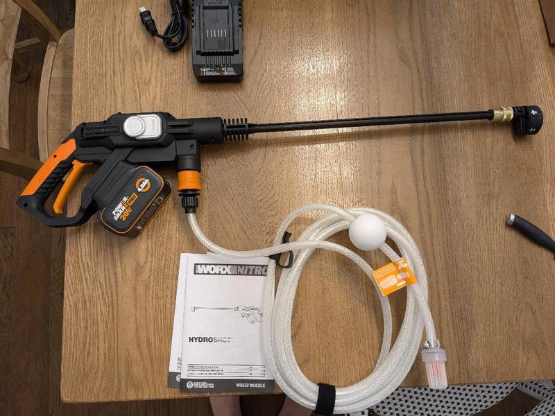 WORX Nitro Hydroshot Plus 710 PSI 1-GPM Hot Water Battery Pressure ...