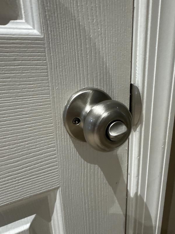 Kwikset Cove Satin Nickel Smartkey Exterior Keyed Entry Door Knob with ...