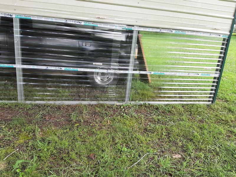 Tuftex PolyCarb 2.17-ft x 6-ft Corrugated Clear Polycarbonate plastic ...