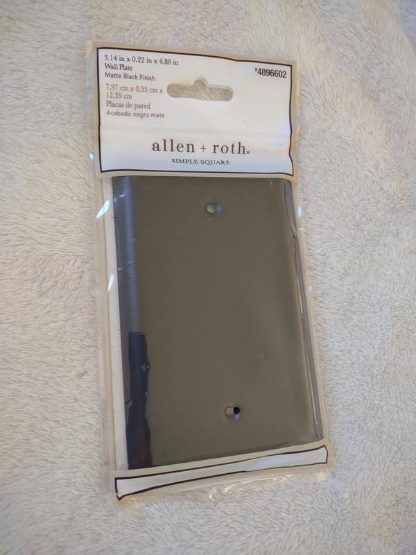 Shop allen + roth (4-Pack) Simple Square 1 -Gang Standard Size Matte ...
