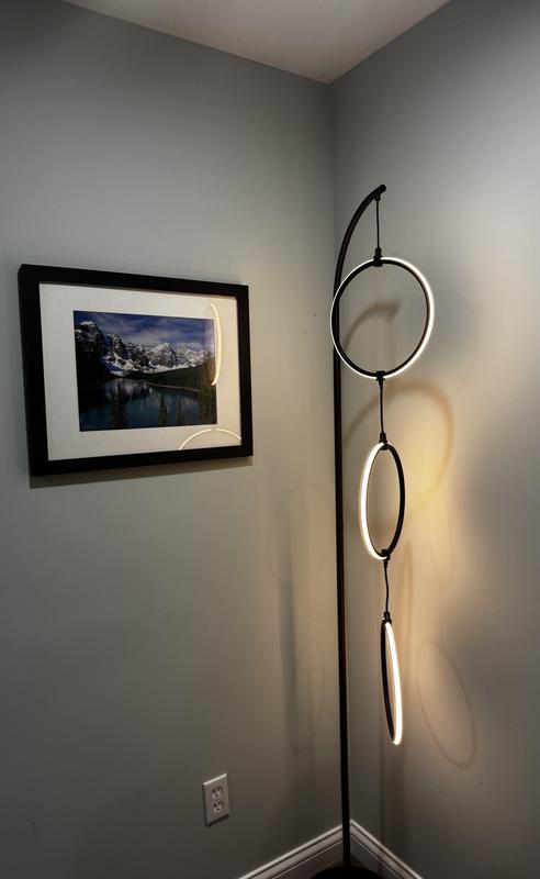 Brightech 74-in Classic Black Arc Floor Lamp with No shade Shade in the ...