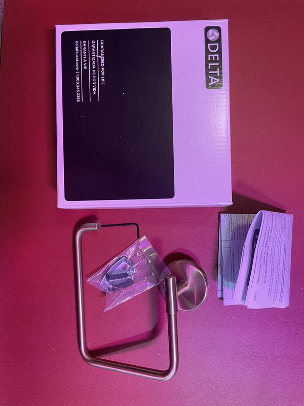 Delta Trinsic Polished Nickel Wall mount Single Towel Ring in the Towel ...