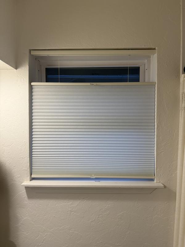 allen + roth 59.5-in x 60-in Ivory Light Filtering Cordless Top-Down ...