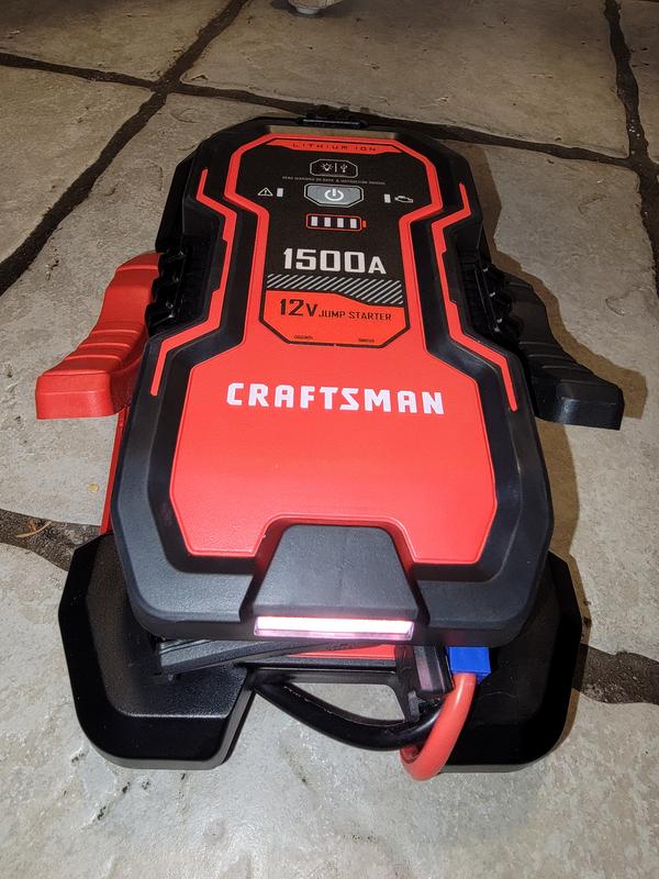 CRAFTSMAN 1500-Amp 12-Volt Portable Car Battery Jump Starter with ...
