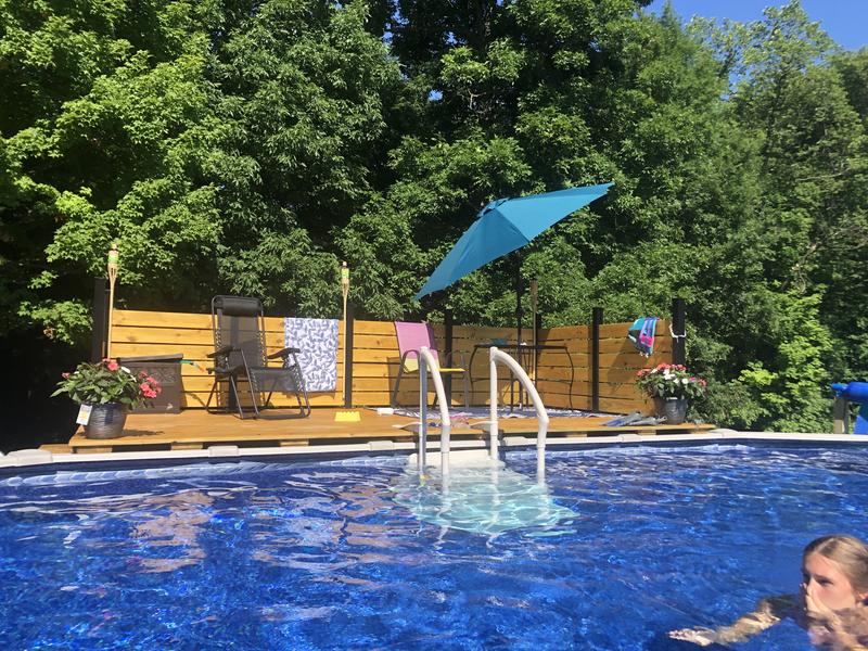 HOFT Line Post Kit C4 and Hardware 6-ft x 44-in Black Aluminum Deck ...