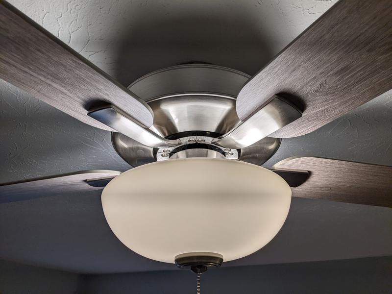 Progress Lighting AirPro Builder Fan 52-in Brushed Nickel with Silver ...