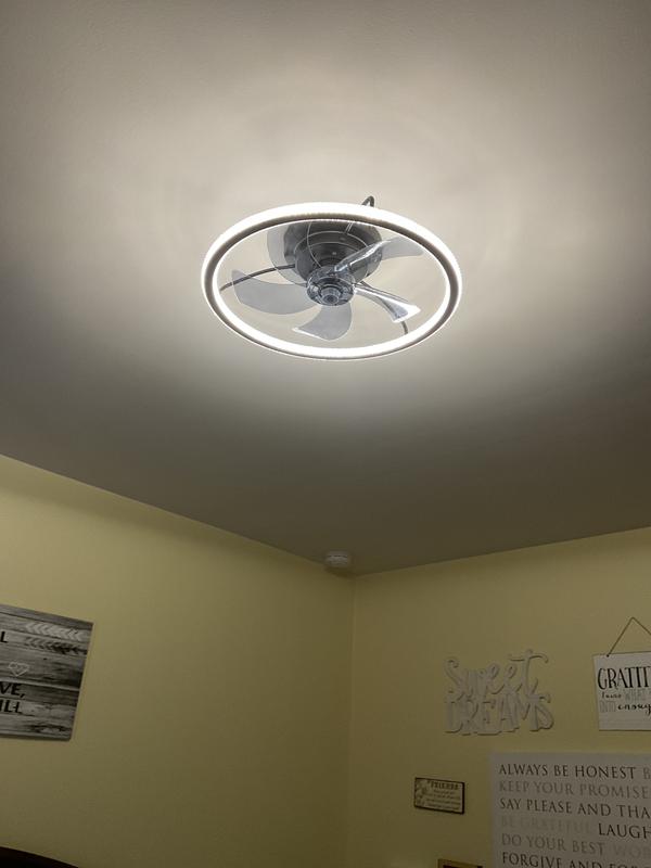 Antoine Low Profile Modern 20-in Black Farmhouse Bedroom with Smoke ...