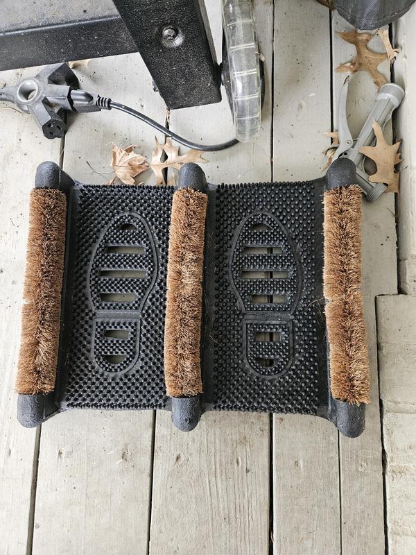 Rubber-Cal 1-ft x 2-ft Brown Coir Rectangular Indoor or Outdoor Home ...