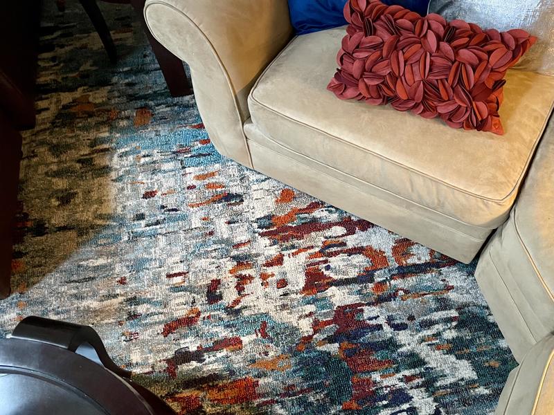 Safavieh Madison Beaupre 12 X 15 Gray/Blue Indoor Abstract Area Rug at ...