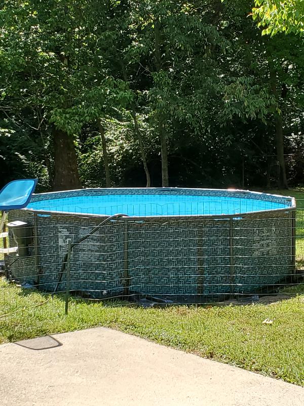 Summer Waves 12-ft x 12-ft x 33-in Metal Frame Round Above-Ground Pool ...