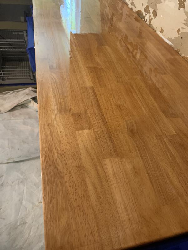 CenterPointe 8-ft x 25-in x 1.5-in Hevea Butcher Block Countertop ...