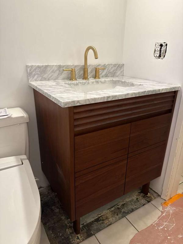 Avanity Carina 48-in Coffee Teak Undermount Single Sink Bathroom Vanity ...
