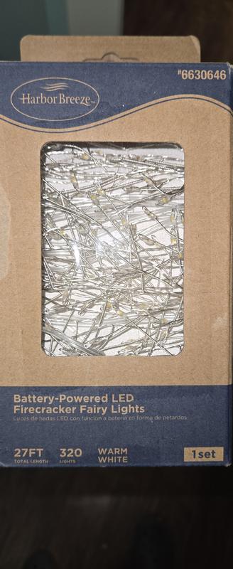 Harbor Breeze 27-ft Battery-operated Silver/Black Indoor/Outdoor String ...