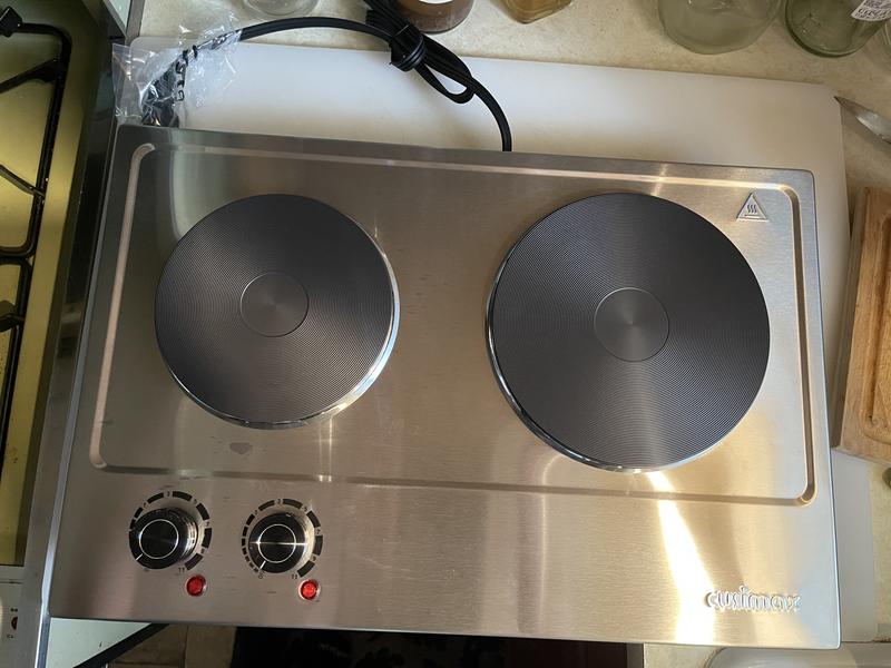 Jeremy Cass 14.57-in Stainless Steel Smooth Surface 2 Burners Electric ...