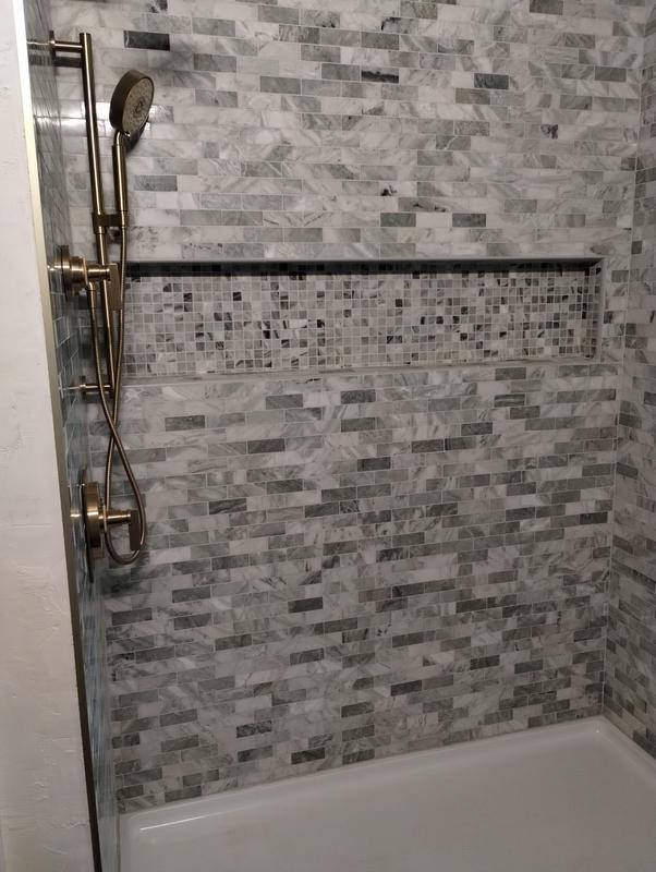Satori Tereno Verde 12-in x 12-in Polished Natural Stone Marble Brick ...