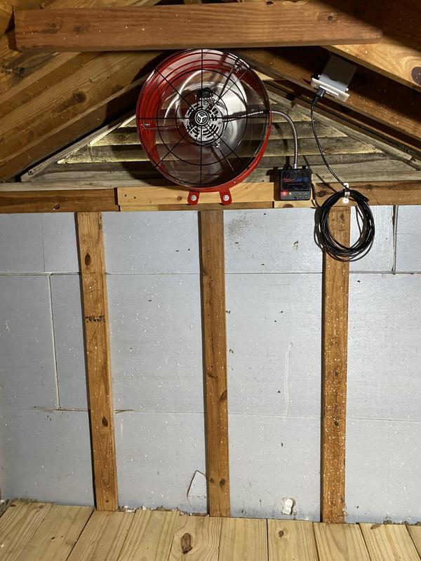 QuietCool Smart attic gable fan 16.5-in dia Electric Gable Vent Fan in ...