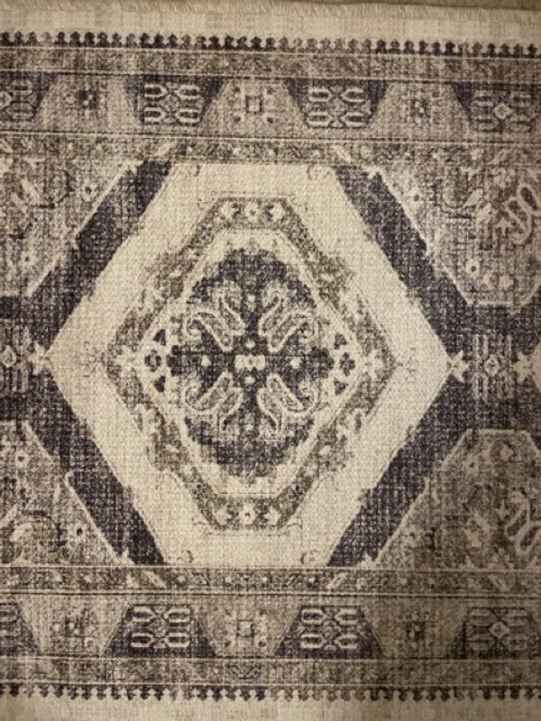 allen + roth 2 X 7 (ft) Grey Brown Indoor Distressed/Overdyed Machine ...