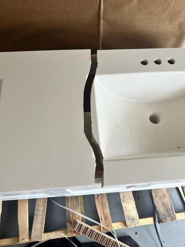 Diamond NOW Cassidy 60-in White Double Sink Bathroom Vanity with White ...