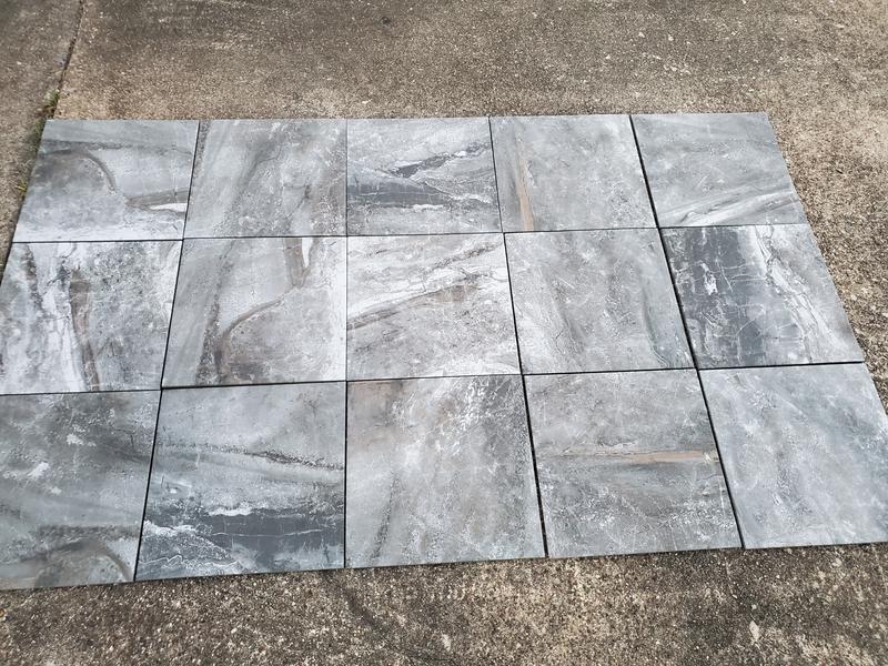 American Olean Danya Stream 12-in x 12-in Glazed Porcelain Stone Look ...