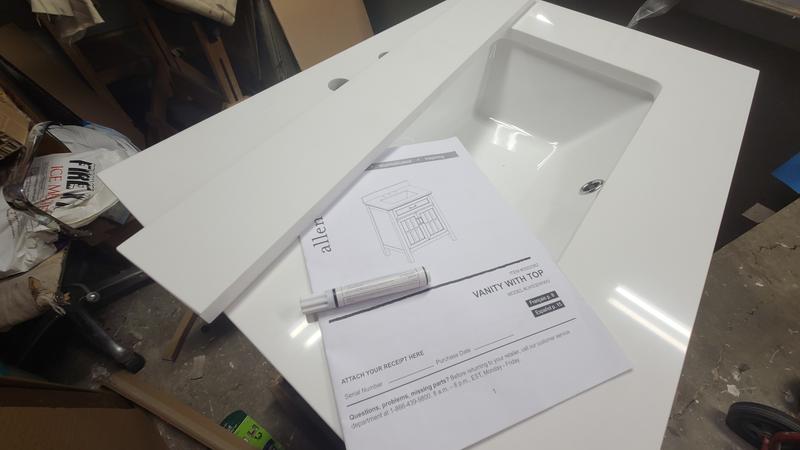 allen + roth Cantrell 30-in Oak Undermount Single Sink Bathroom Vanity ...