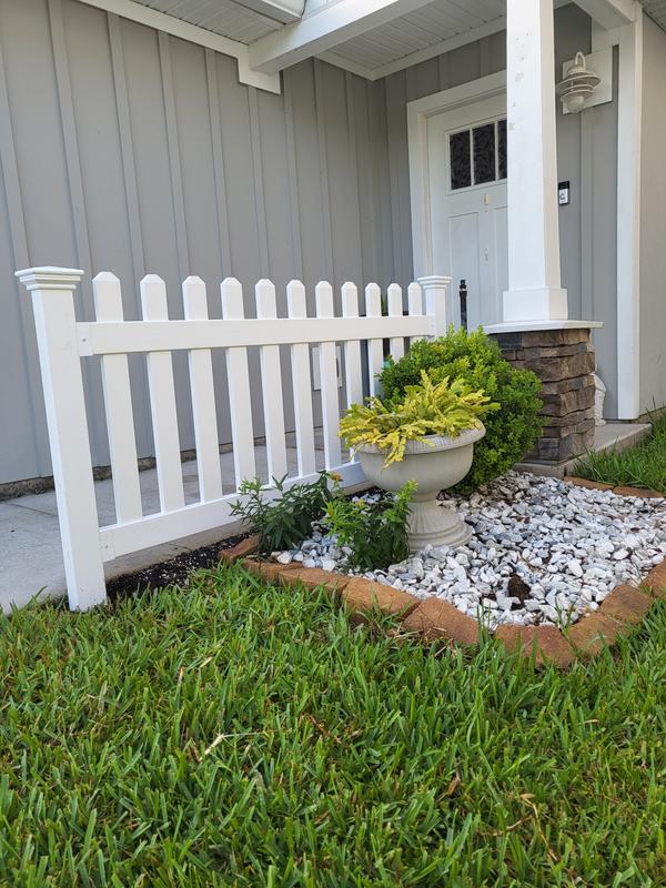 WamBam Fence Newport 3-ft H x 6-ft W White Privacy Vinyl Picket ...
