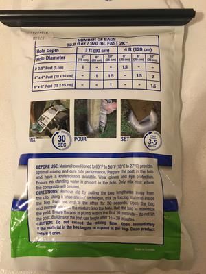 Fast 2K Fence Post Backfill 32.8 -fl oz Fast setting Fence post mix in ...