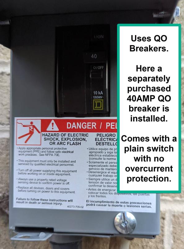 Square D 60 Amp Single Phase (120V/240V) Non-fusible Outdoor General ...