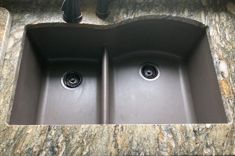 BLANCO Diamond Silgranit Undermount 32-in x 21-in Cafe Granite Double ...