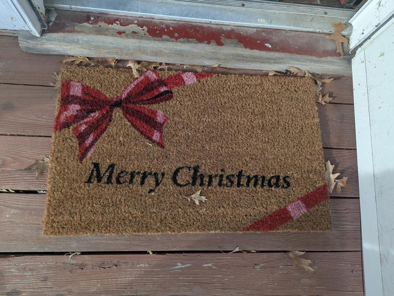 Rubber-Cal 18-in x 30-in Brown Coir Non-Slip Grip Indoor or outdoor ...