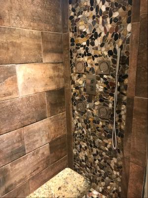 Moorefield Brushed Nickel Shower Panel System with 3-way Diverter at ...