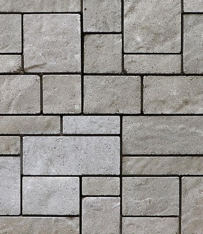 Oldcastle 10-in H x 15.7-in L x 4-in D Fog Gray Stagger Wall Concrete ...